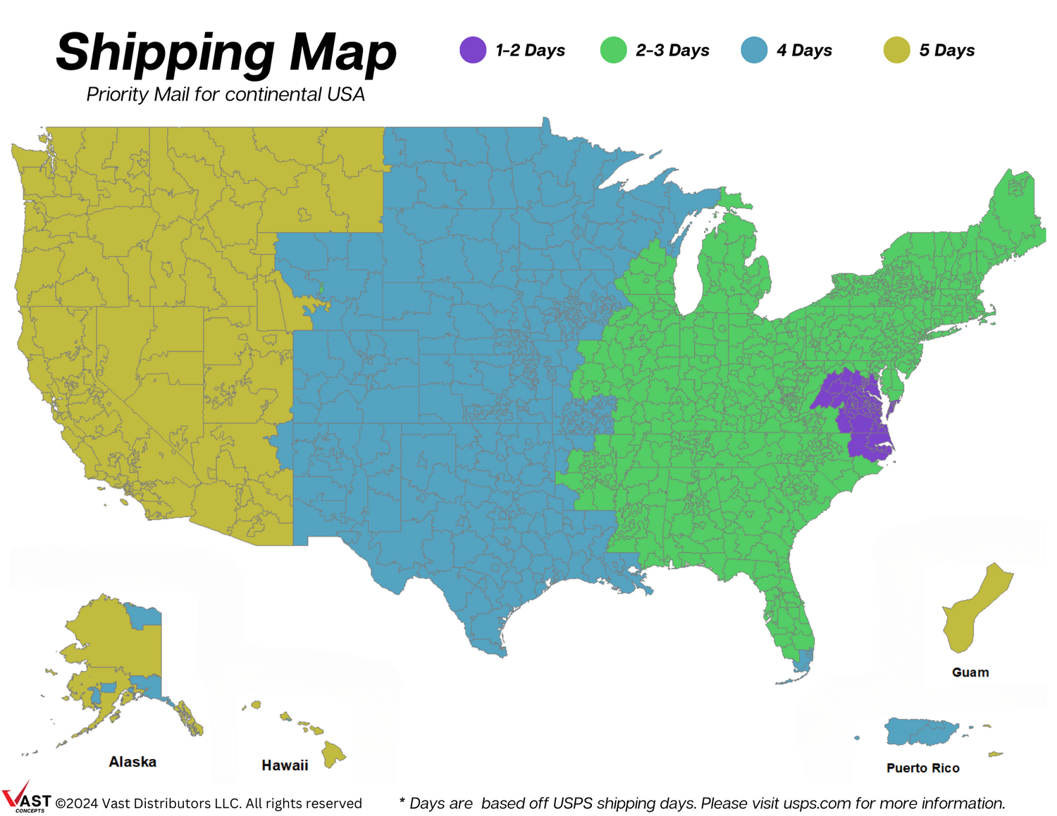 2024 Shipping Heat Map – Vast Concepts